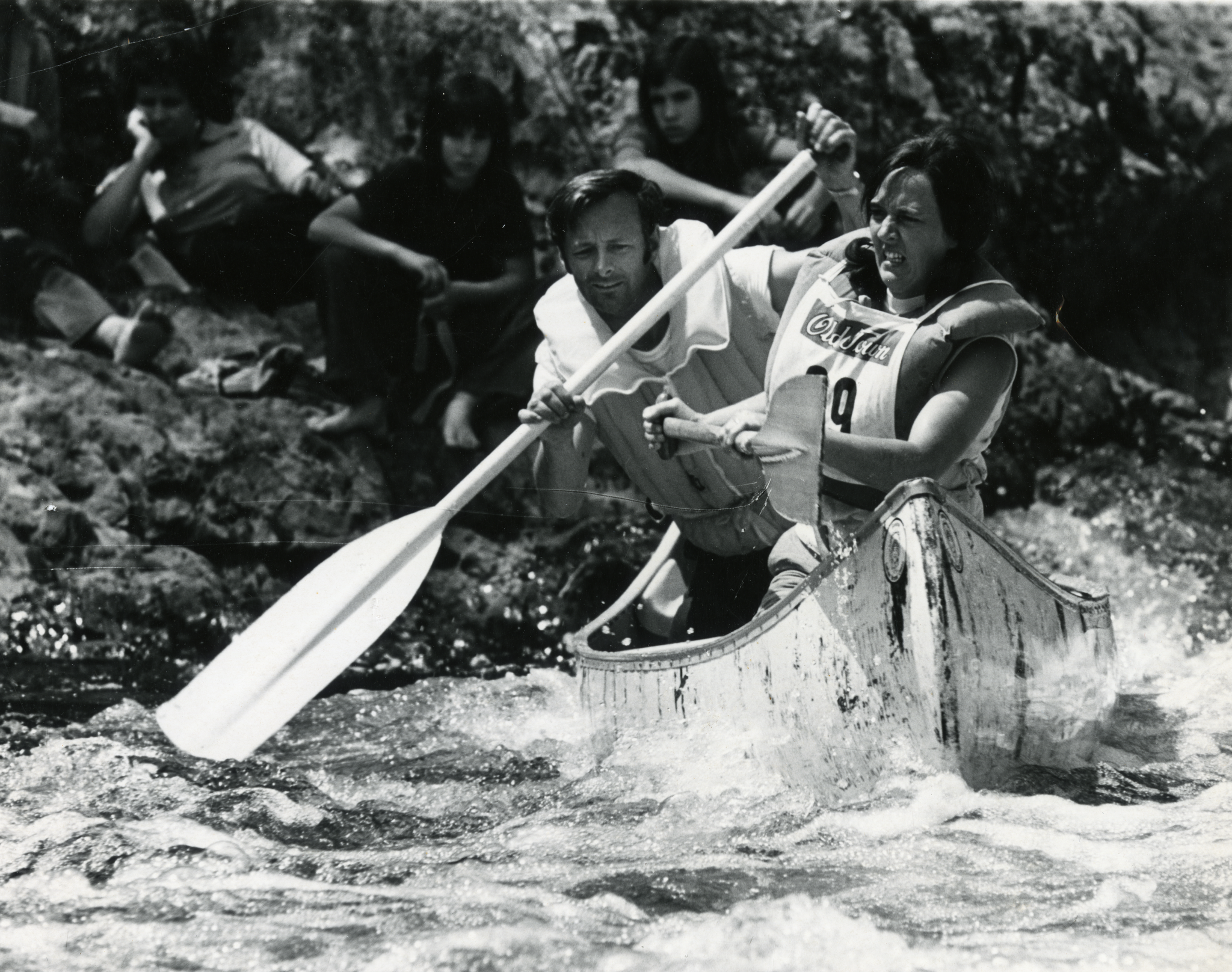 Harry and Martha Baxter compete in a canoe race at Sugarloaf Mountain ...