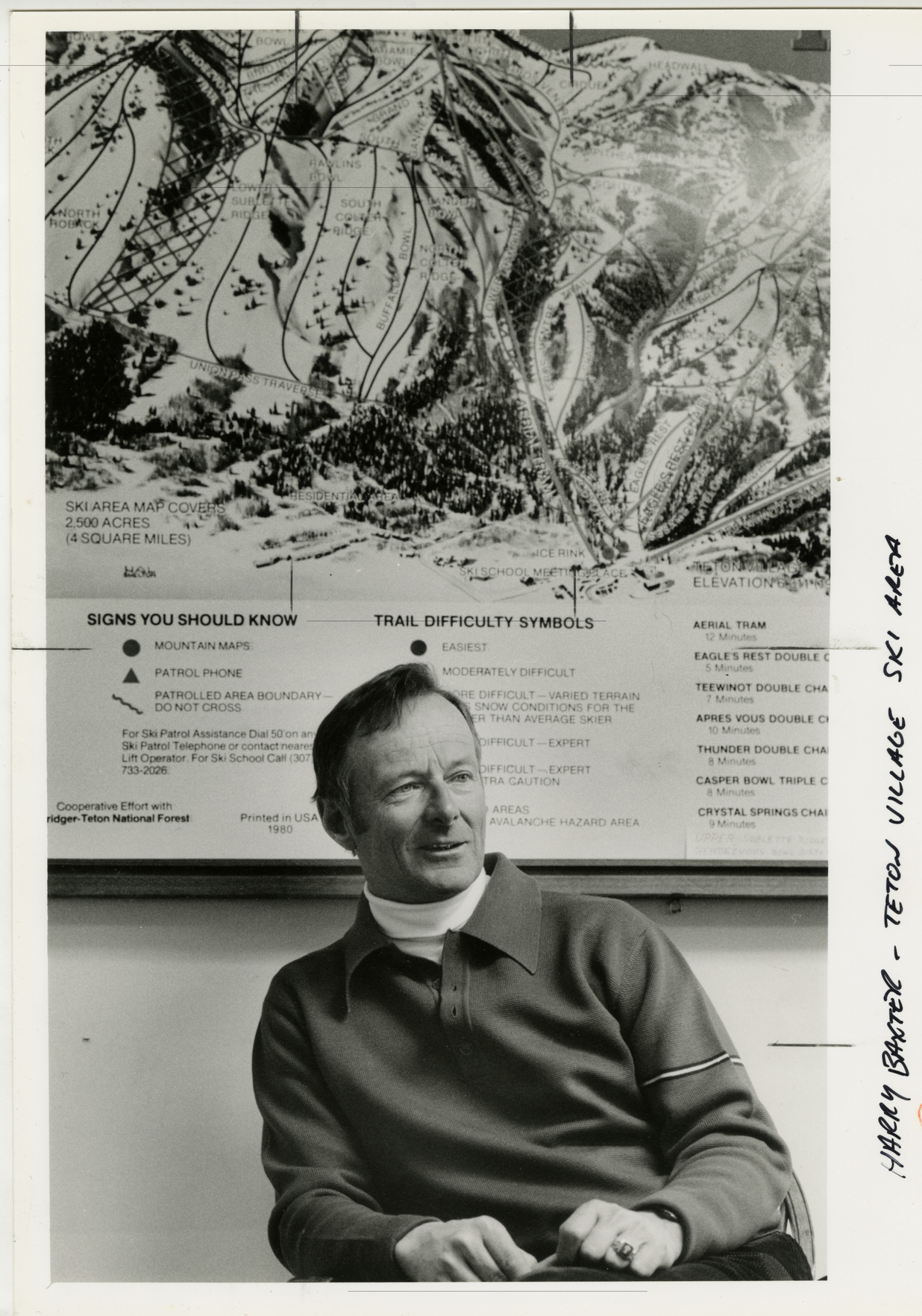 Harry Baxter at his Teton Village office in Jackson Hole, 1980. - Alf ...