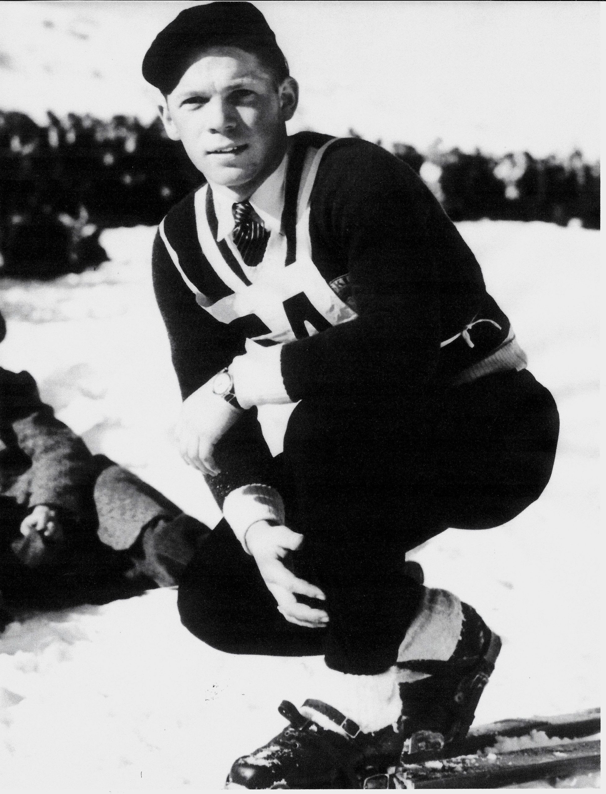 Corey Engen at Ecker Hill circa 1934 - Alf Engen Museum Foundation