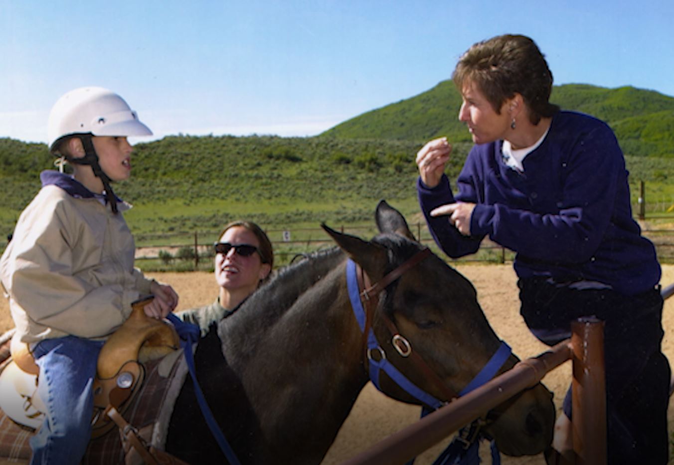 Meeche working with a participant at the NAC Equestrian Center - Alf ...