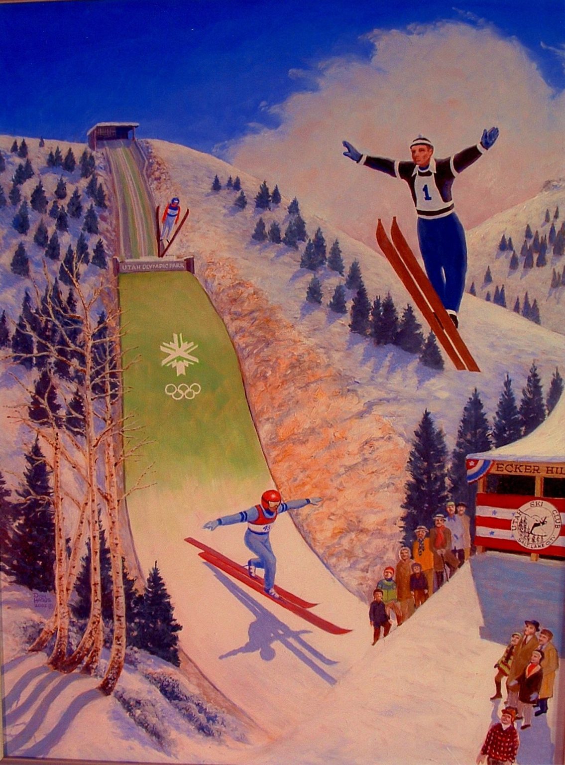 Oil painting, titled Utah's Olympic Legacy, by Don Hague, circa 2002 ...