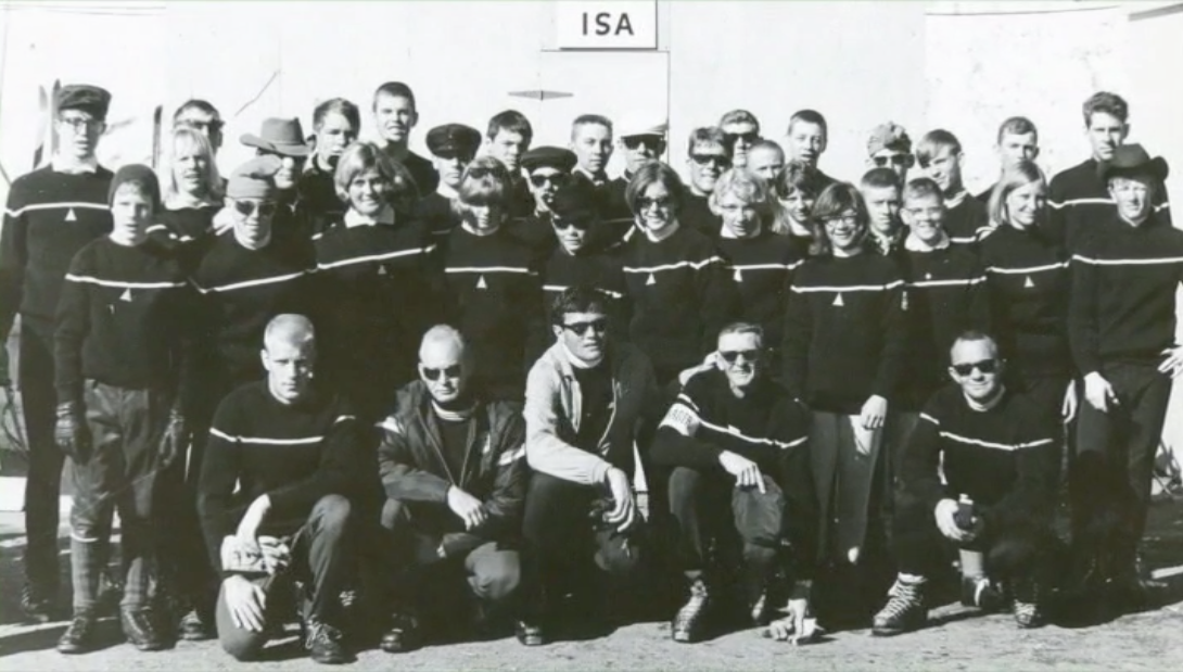 Karen Budge-Eaton can be seen in the middle row, third from the left ...