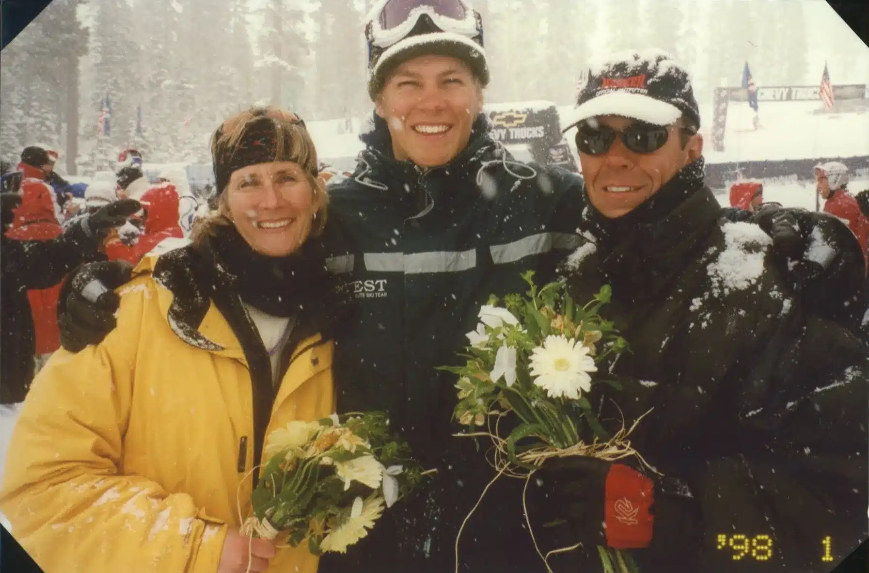Steven with his biggest fans, his parents Scott and Becky at Sugar Bowl ...